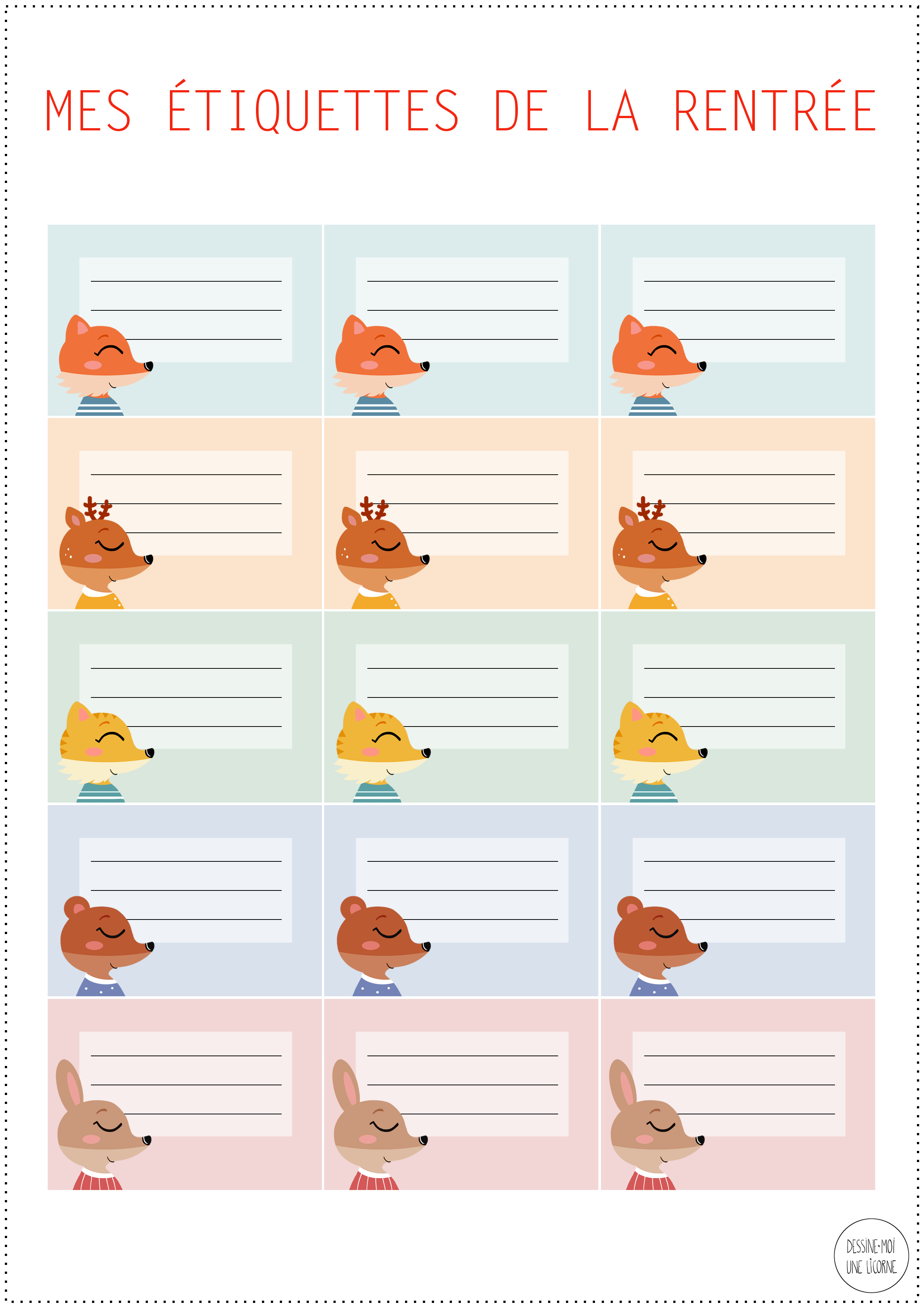 [DIY] Spécial Rentrée – 15 étiquettes pour marquer les fournitures ...