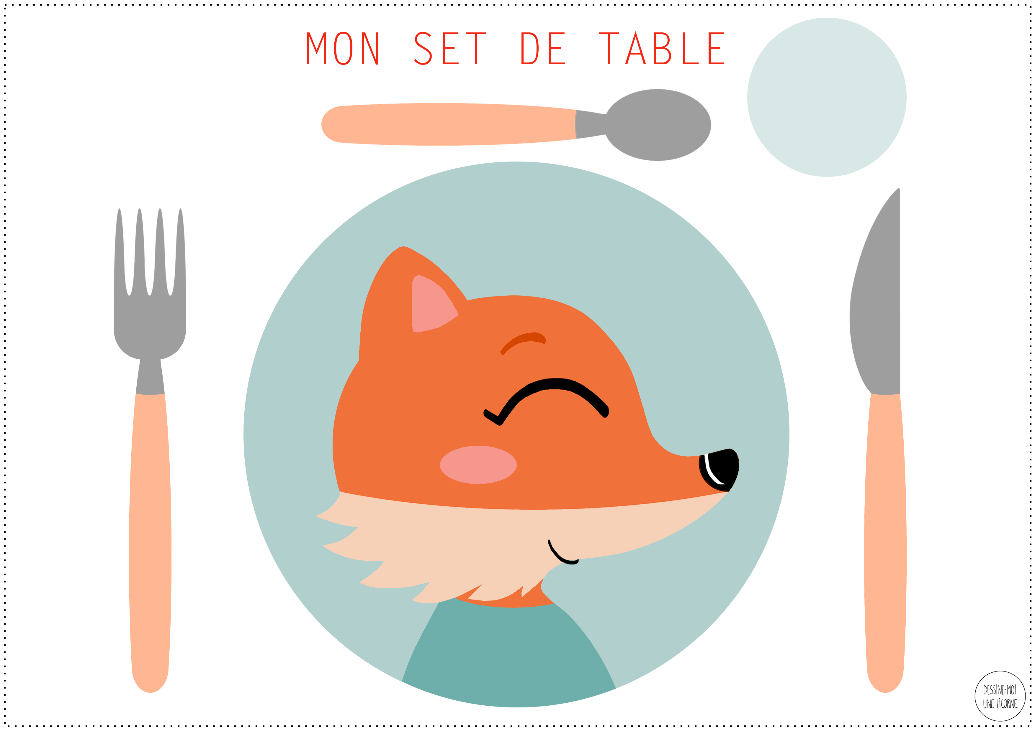 [DIY] Un set de table pédagogique pour apprendre aux enfants à mettre ...