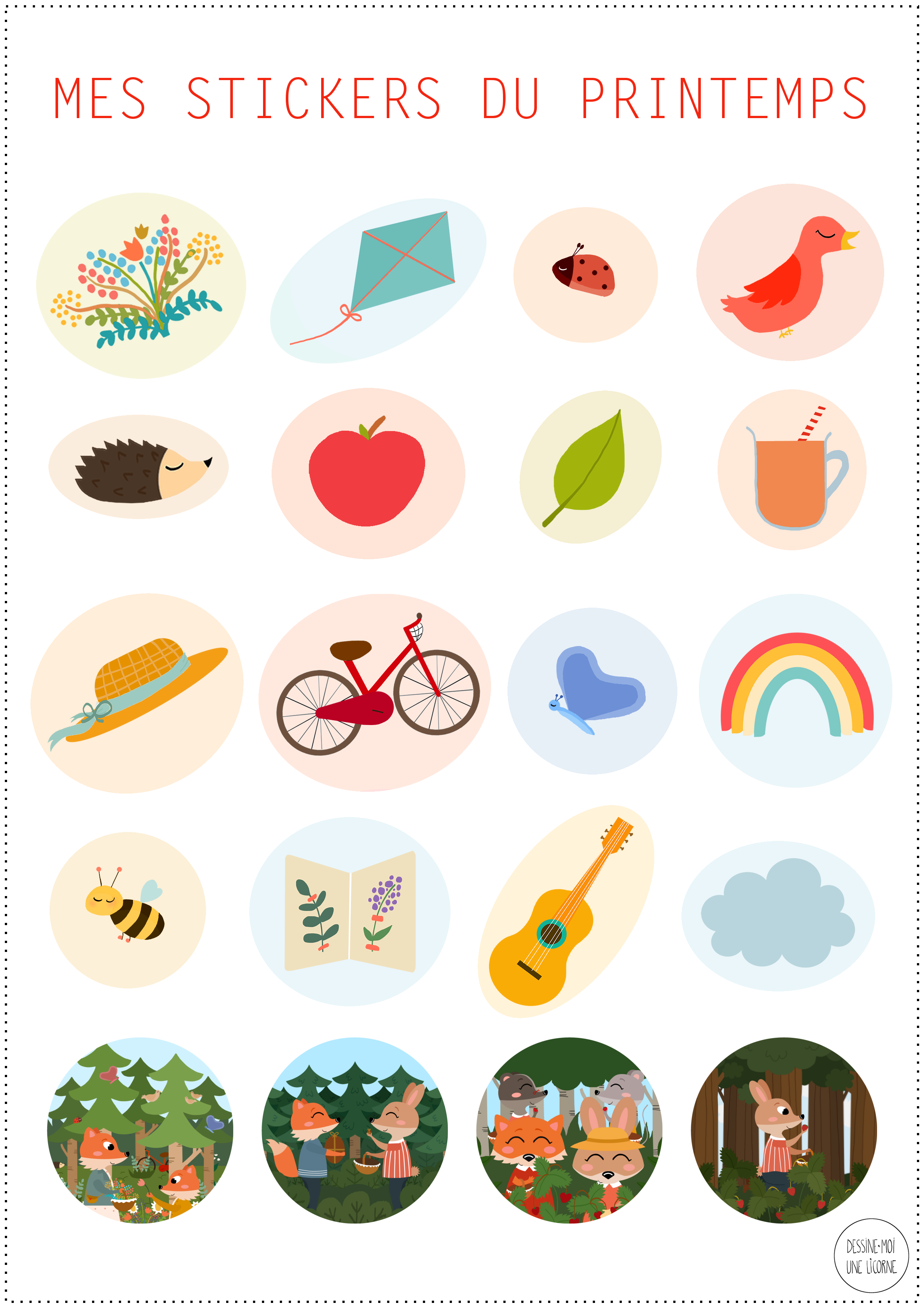 [DIY] Spécial Printemps – 20 stickers aux couleurs du printemps ...
