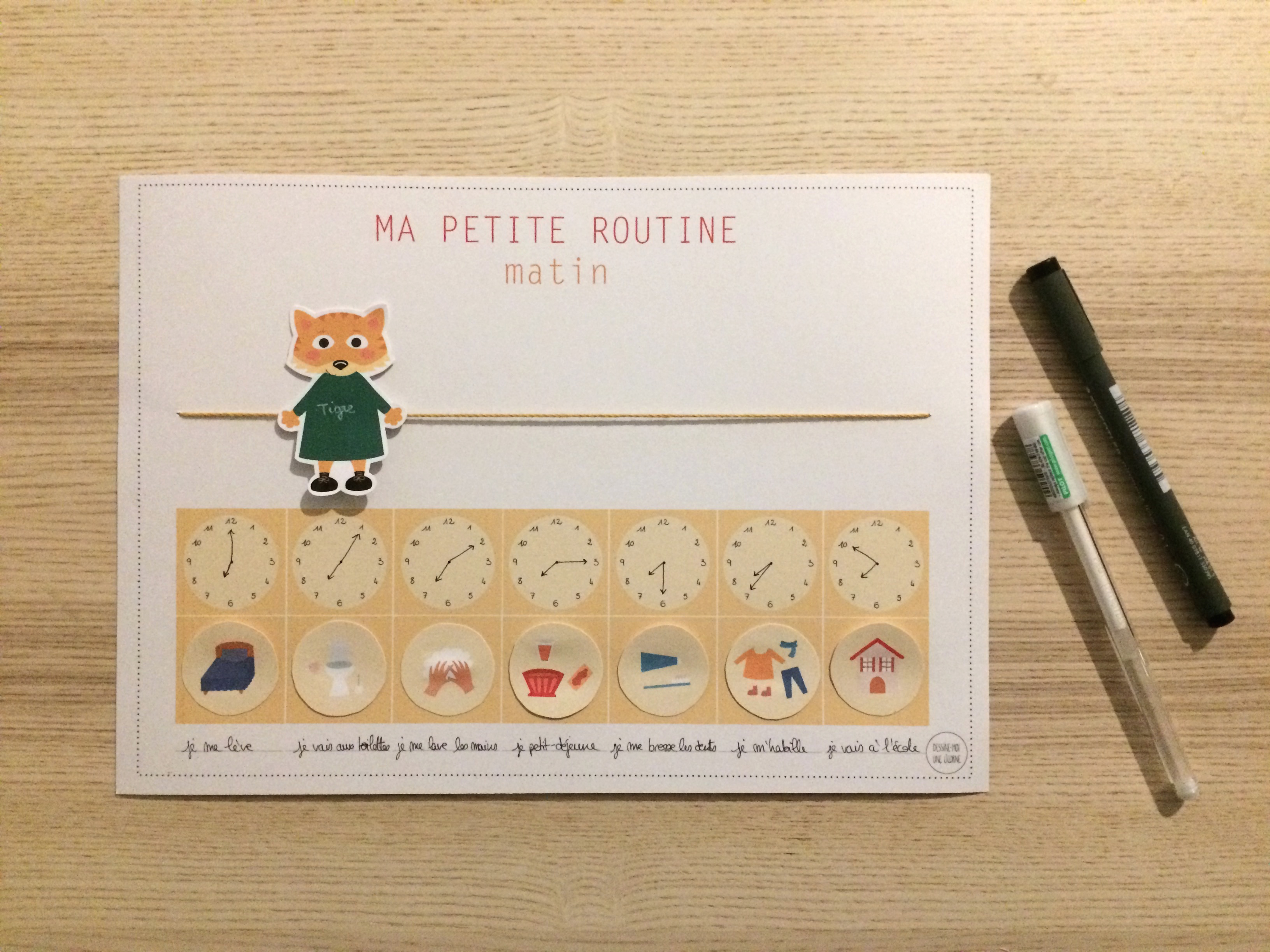 [DIY] Des plannings « Routine matin / Routine soir » super simples à ...